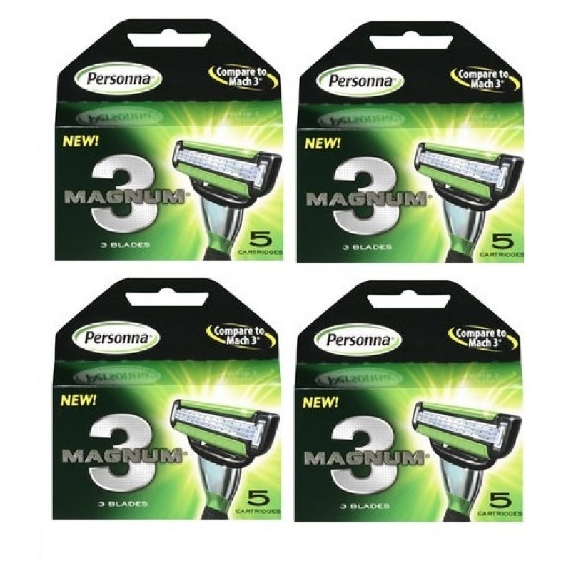 20 Magnum Cartridges Trimmer Shaver Handle Razor 5 Blades