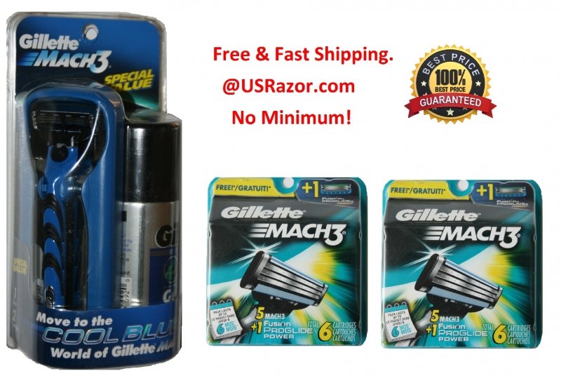14 Gillette Mach3 Cartridges Blades Refills Shaver Handle Razor