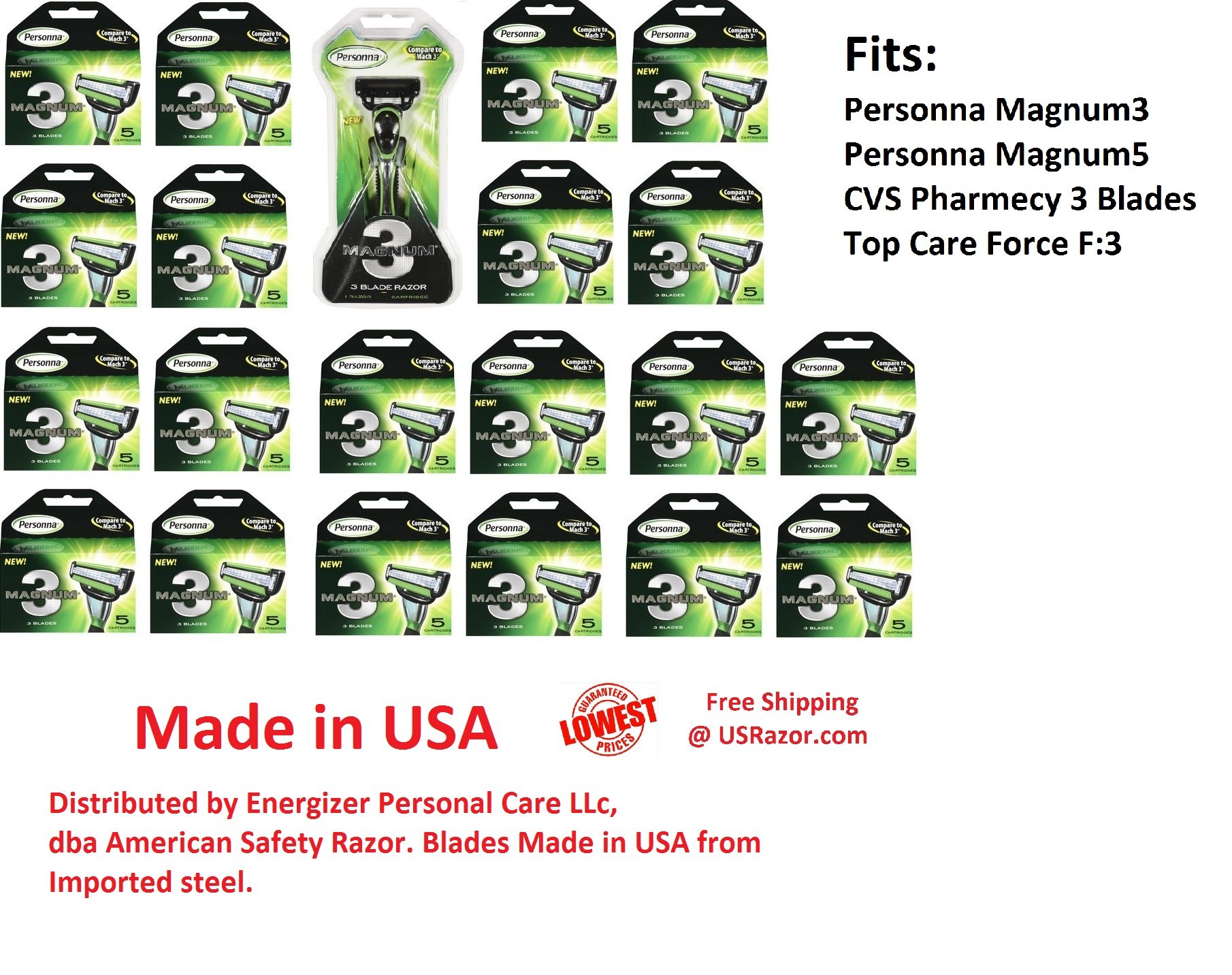 101 Personna Magnum3 Razor Blade Cheaper Than Gillette Schick Refill ...