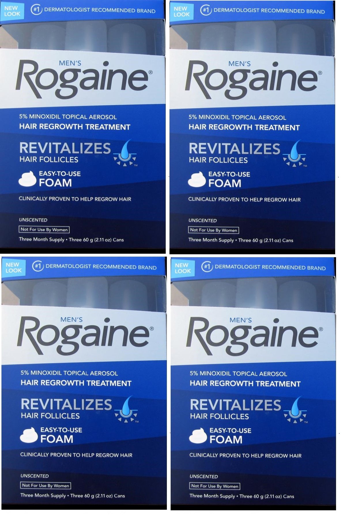 Rogaine Extra Strength Men Hair Regrowth Foam 5% Minoxidil 12 Months Supply