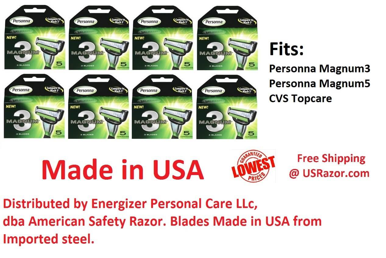 40 Personna Magnum3 Razor Blade Cheaper Than Gillette Schick Refill ...